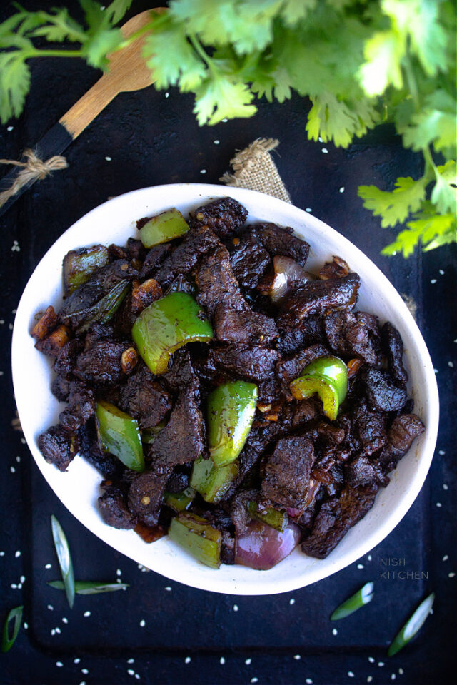 Chilli Beef - Nish Kitchen