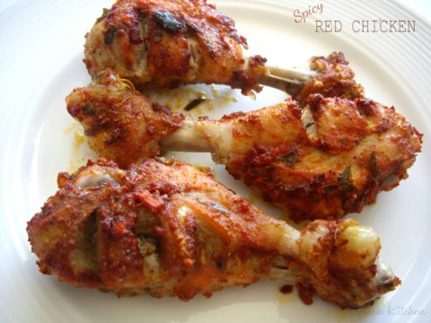 Spicy Red Chicken - Nish Kitchen