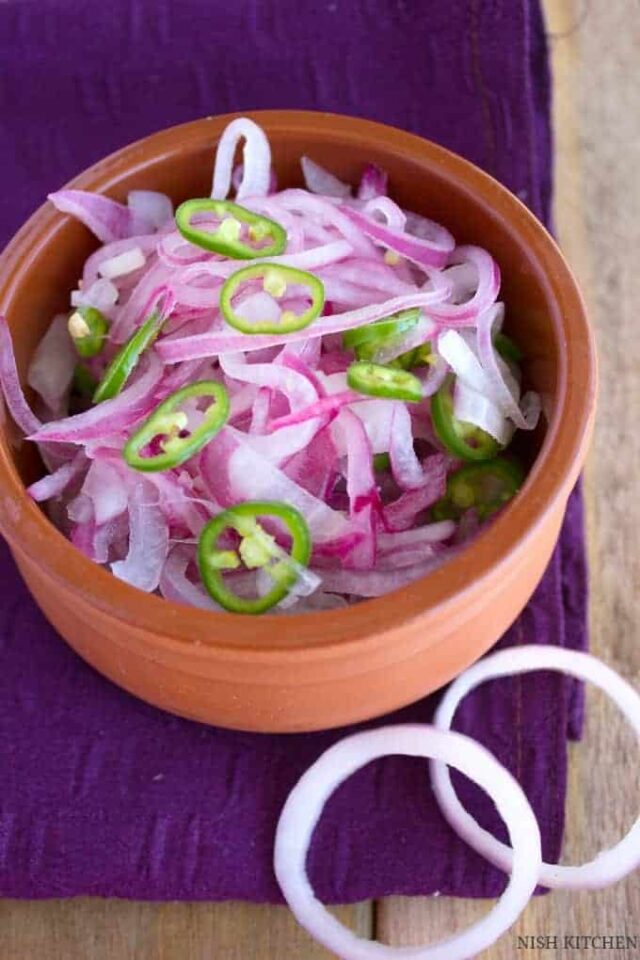 Challas | Sarlas | Kerala Onion Salad - Nish Kitchen