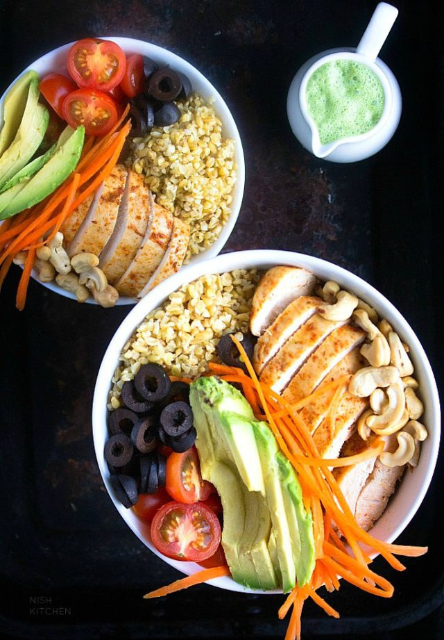 Healthy Chicken Bowl | Video - Nish Kitchen