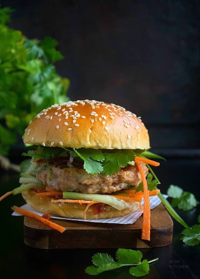 Butter Chicken Burger | Video - Nish Kitchen