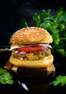 Aloo Tikki Burger | Spiced Potato Burger | Video - Nish Kitchen