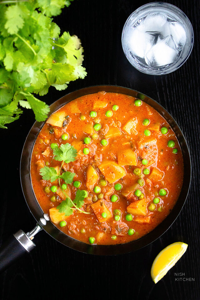 Aloo Matar - Restaurant Style | Spiced Potatoes and Green Peas | Video ...