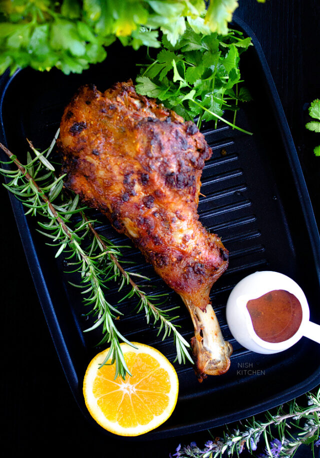 Tandoori Roasted Turkey Legs | Video - Nish Kitchen
