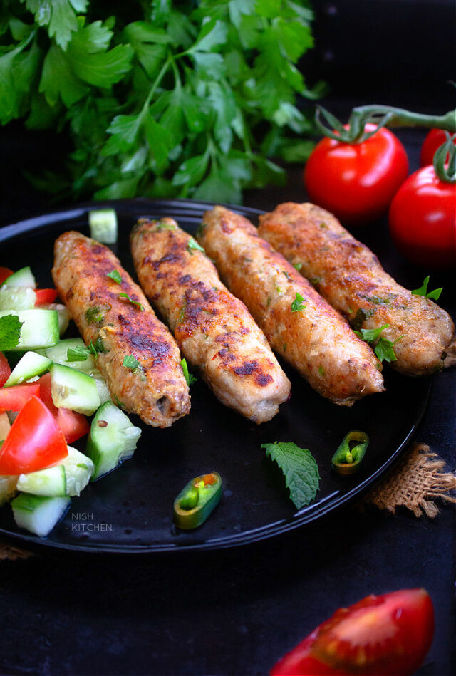 Seekh Kebab | Spicy Grilled Ground (Minced) Meat Skewers | Video - Nish ...
