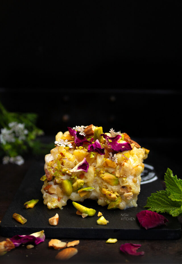 Ladoo Ice Cream Slice | Video - Nish Kitchen