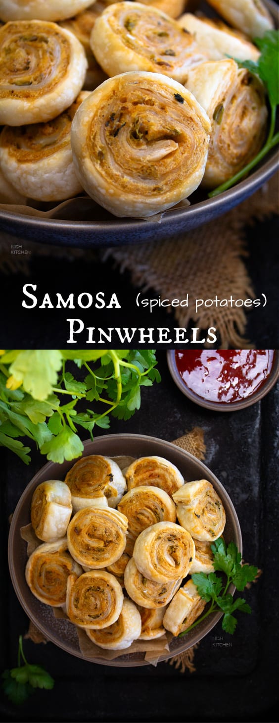 Samosa Pinwheels | Video - Nish Kitchen