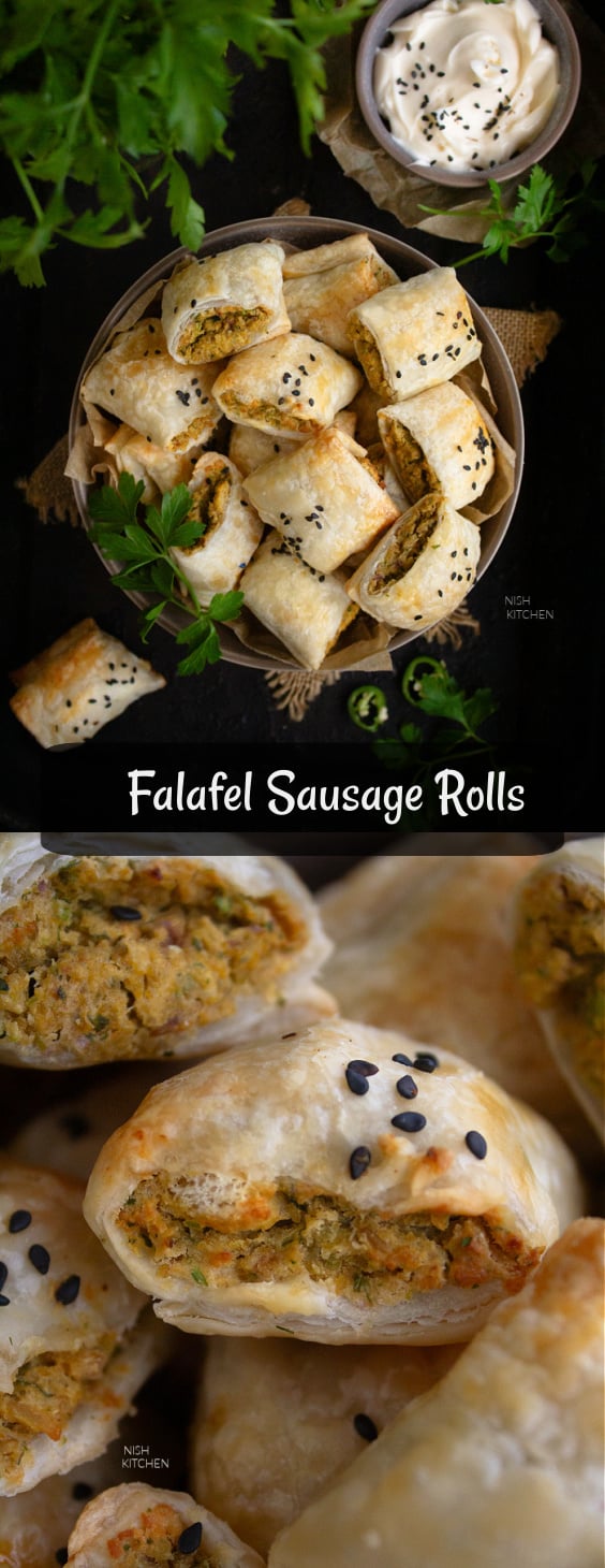 Falafel Sausage Rolls | Video - Nish Kitchen