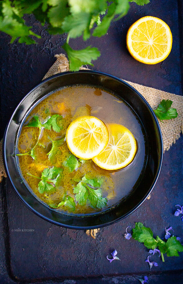 Chicken Shorba | Spiced Chicken Soup - Nish Kitchen