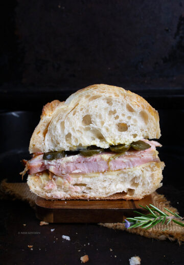 The Perfect Ham And Cheese Sandwich - Nish Kitchen