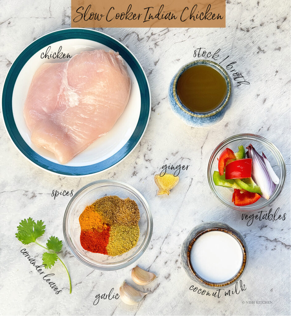 Slow Cooker Indian Chicken - Nish Kitchen