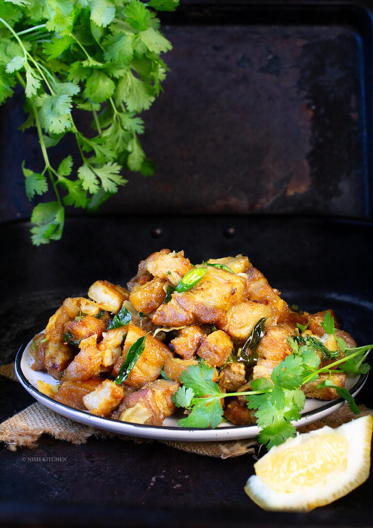 Indian Pork Fry - Nish Kitchen