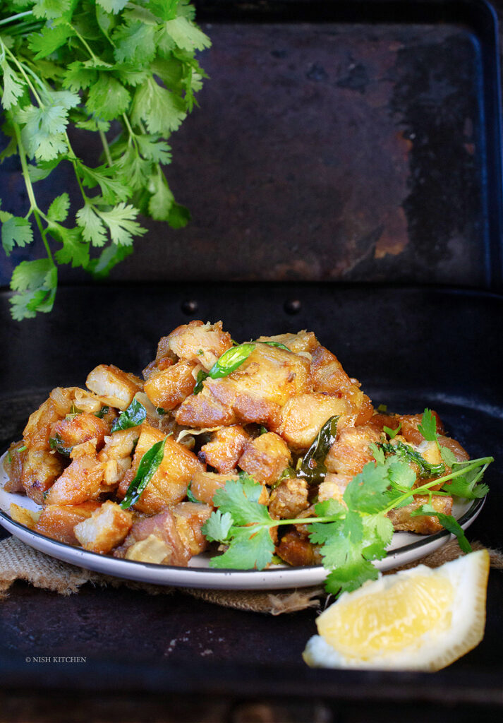 Indian Pork Fry - Nish Kitchen