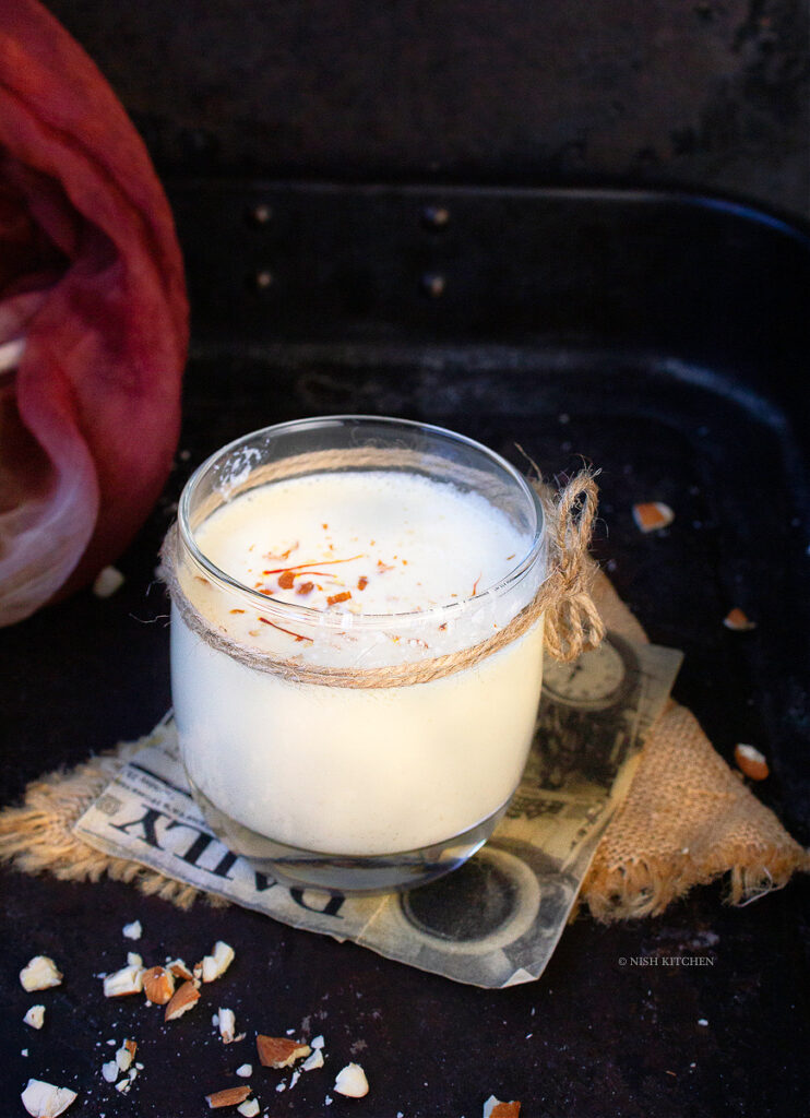 Badam Milk | Indian Almond Milk - Nish Kitchen